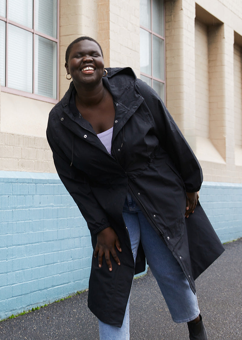 Overland Long Waterproof Jacket - Black | Sustainable Australian ...