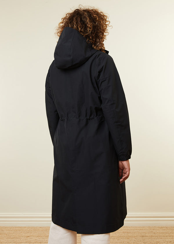 Overland Long Waterproof Jacket - Black | Sustainable Australian ...