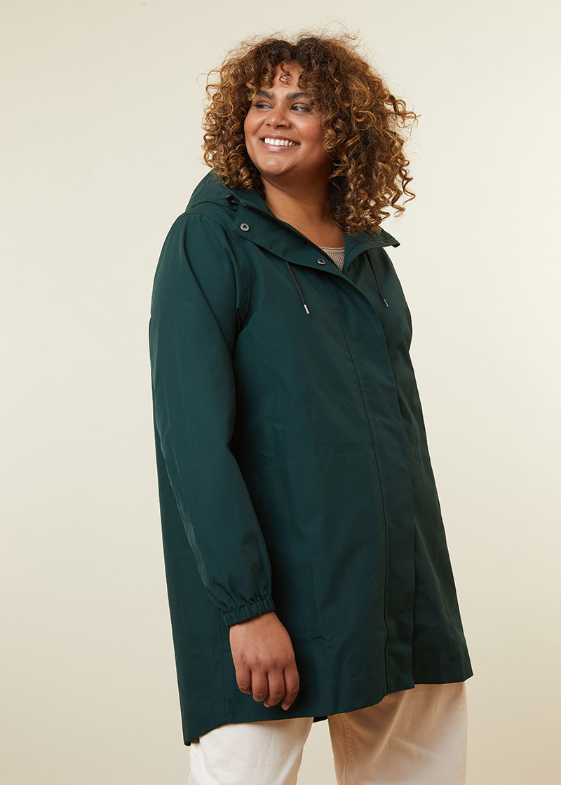 Refuge Waterproof Jacket - Eucalyptus | Sustainable Australian Raincoat ...