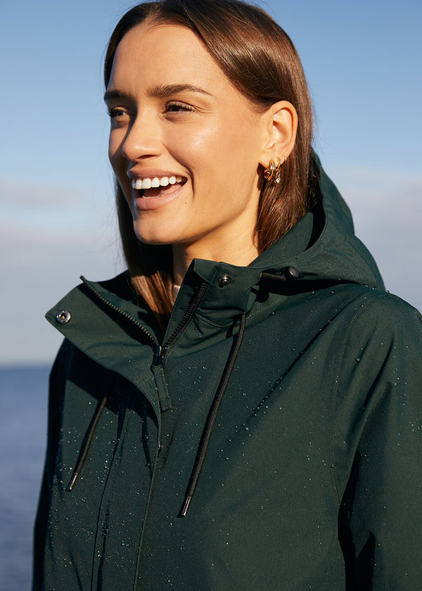 Refuge Waterproof Jacket - Eucalyptus | Sustainable Australian Raincoat ...