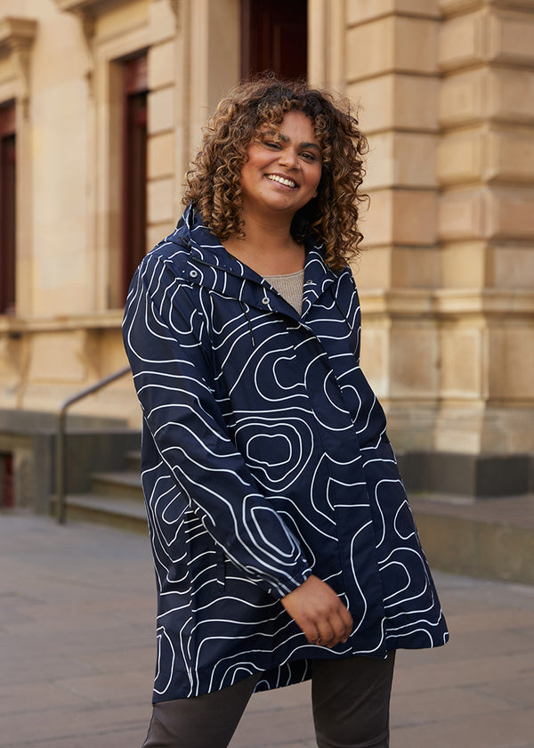 Refuge Waterproof Jacket - Topography Pattern | Sustainable Australian ...