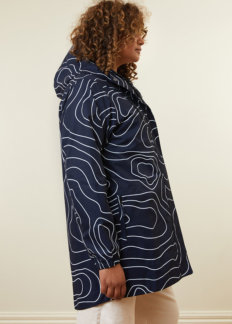 Refuge Waterproof Jacket - Topography Pattern | Sustainable Australian ...