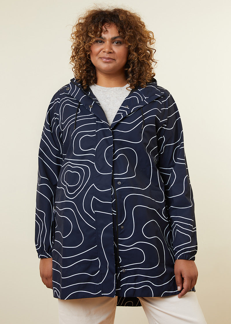 Refuge Waterproof Jacket - Topography Pattern | Sustainable Australian ...