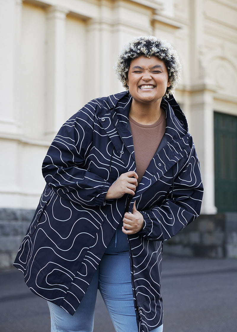 Refuge Waterproof Jacket - Topography Pattern | Sustainable Australian ...