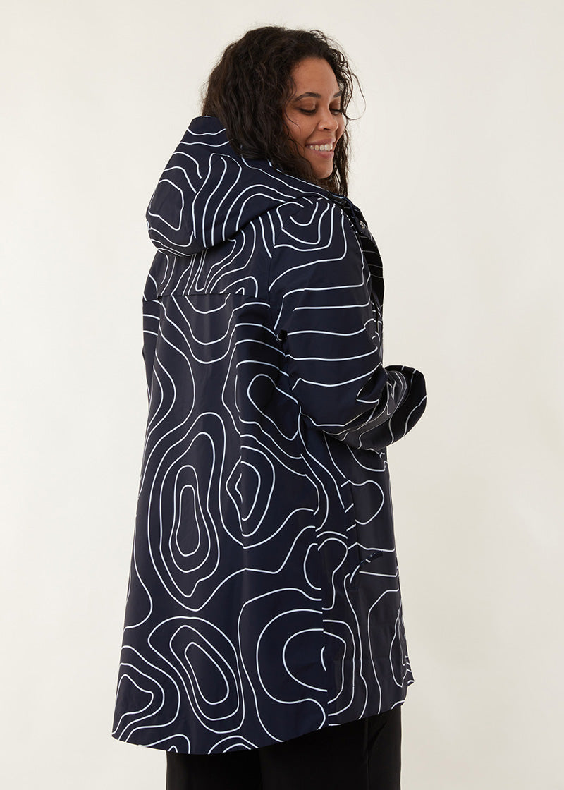 Refuge Waterproof Jacket - Topography Pattern | Sustainable Australian ...